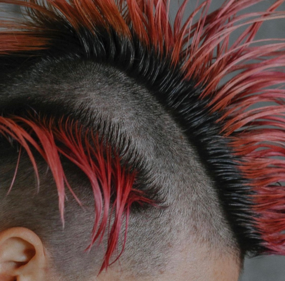 Black Hair Red Tips Guy